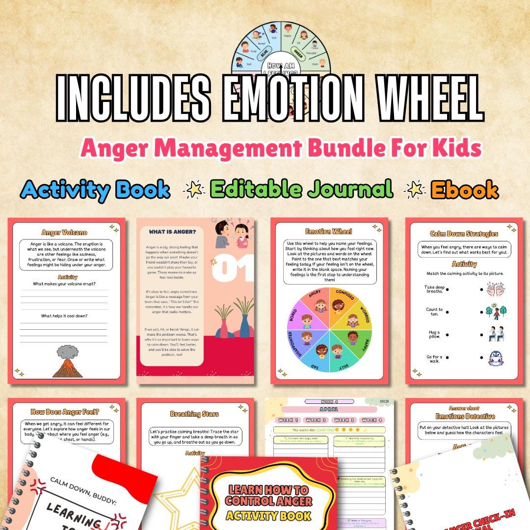 Anger Workbook for Kids | Anger Management for Children | Printable ...