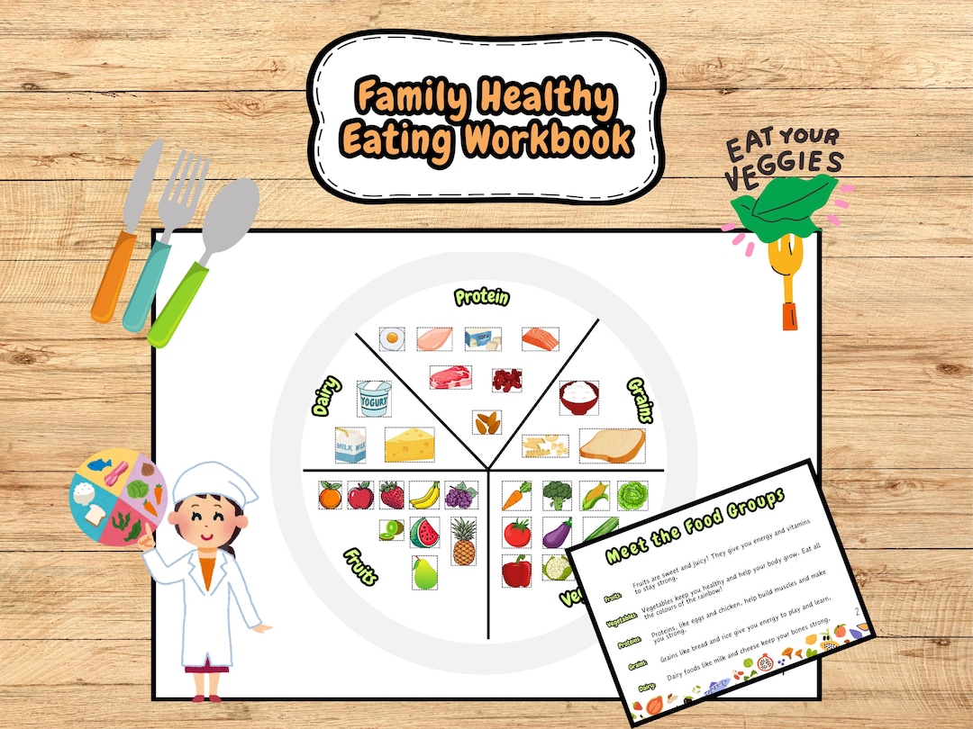 Family Healthy Eating Workbook Build Balanced Meals Food Group Fun - Etsy
