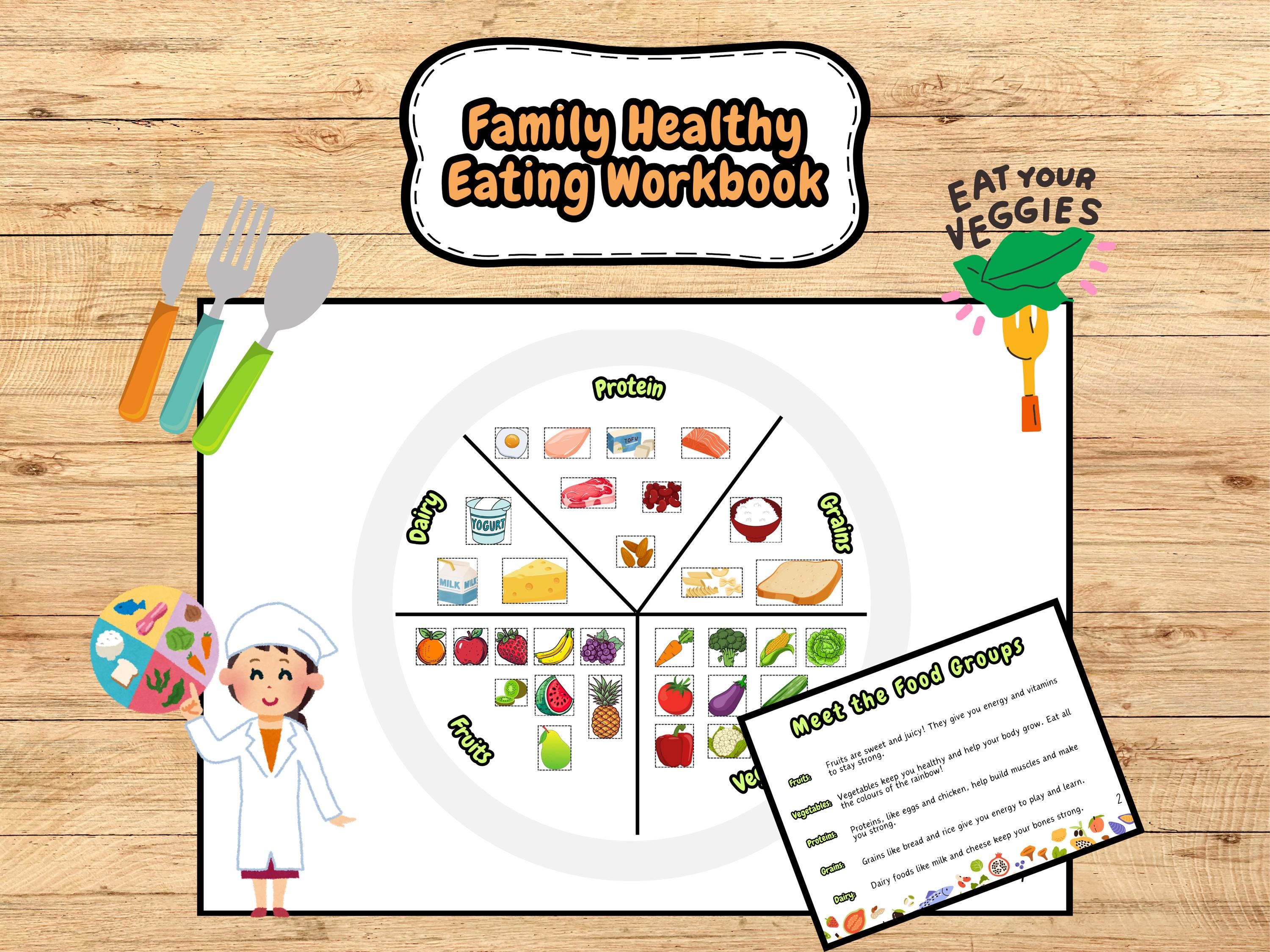 Family Healthy Eating Workbook Build Balanced Meals Food Group Fun - Etsy