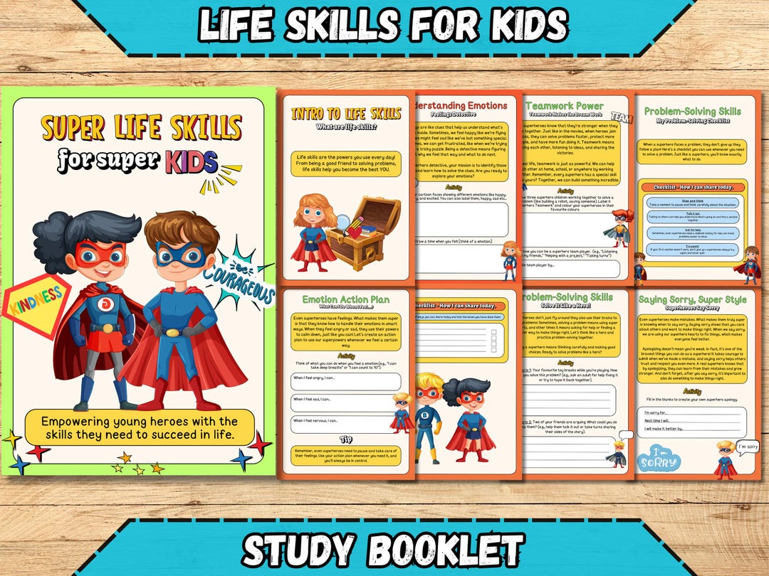 Life Skills Workbook for Kids | Printable SEL Activities | Emotions ...