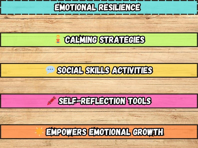 Emotional Resilience Workbook for Kids | Printable SEL Unit Study ...
