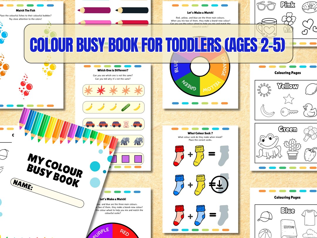 Printable Colour Busy Book for Toddlers | Hands-on Preschool Colour ...