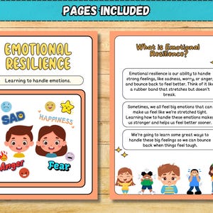 Emotional Resilience Workbook for Kids | Printable SEL Unit Study ...