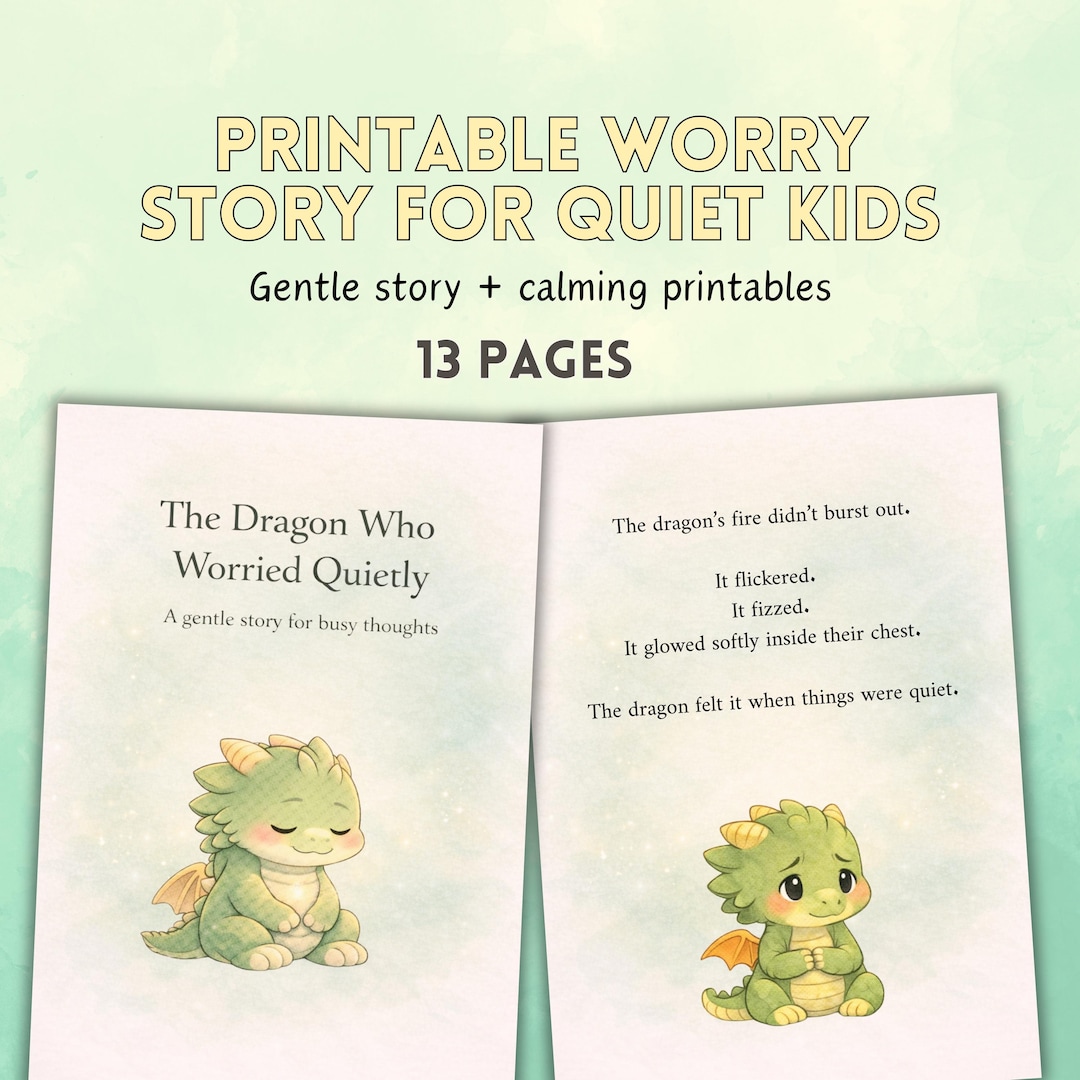 Worry Story for Kids Printable | Calm Down Bedtime Story for Anxiety ...