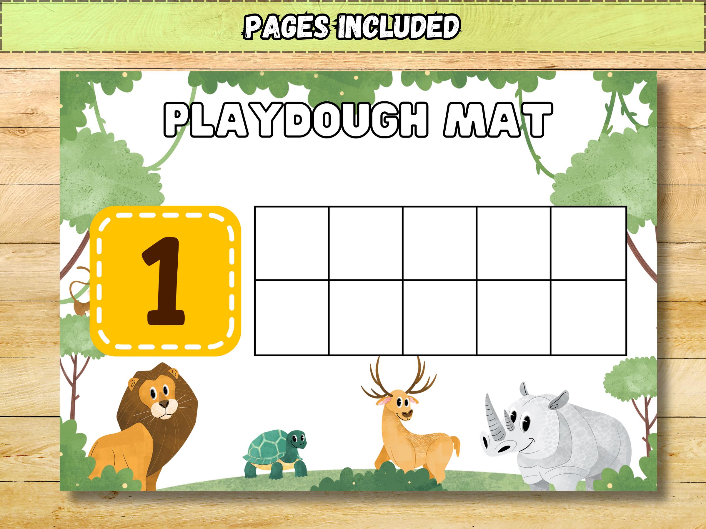 Counting Activity for Kids – Animal Tens Frames Playdough Mats ...