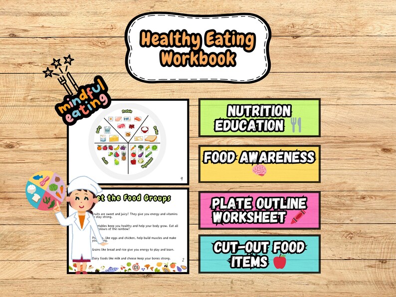 Healthy Eating and Foods Printable Myplate Food Sorting Kids Nutrition ...