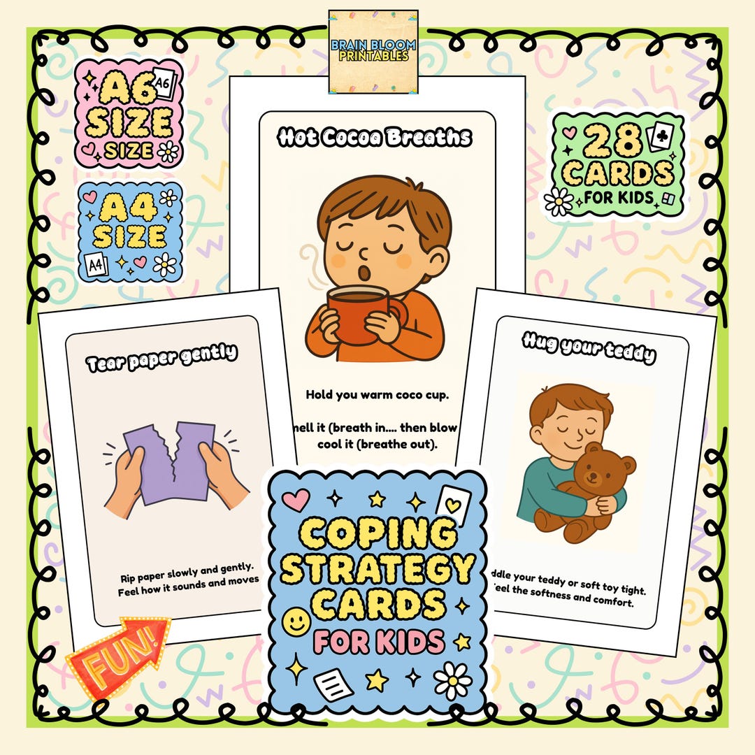 Printable Coping Skills Cards for Kids – Emotional Regulation ...