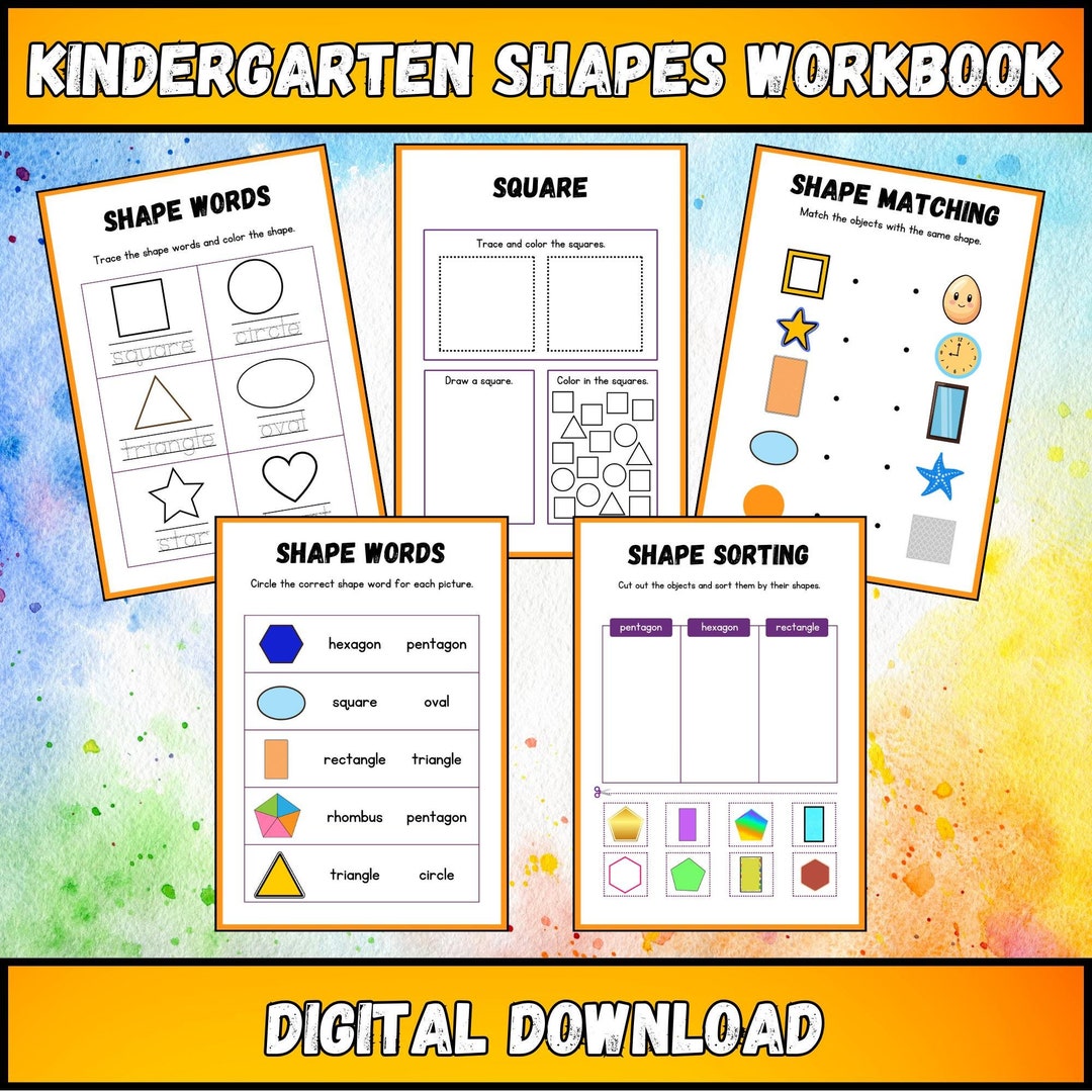 2d Shapes Worksheet Digital Busy Book - Etsy