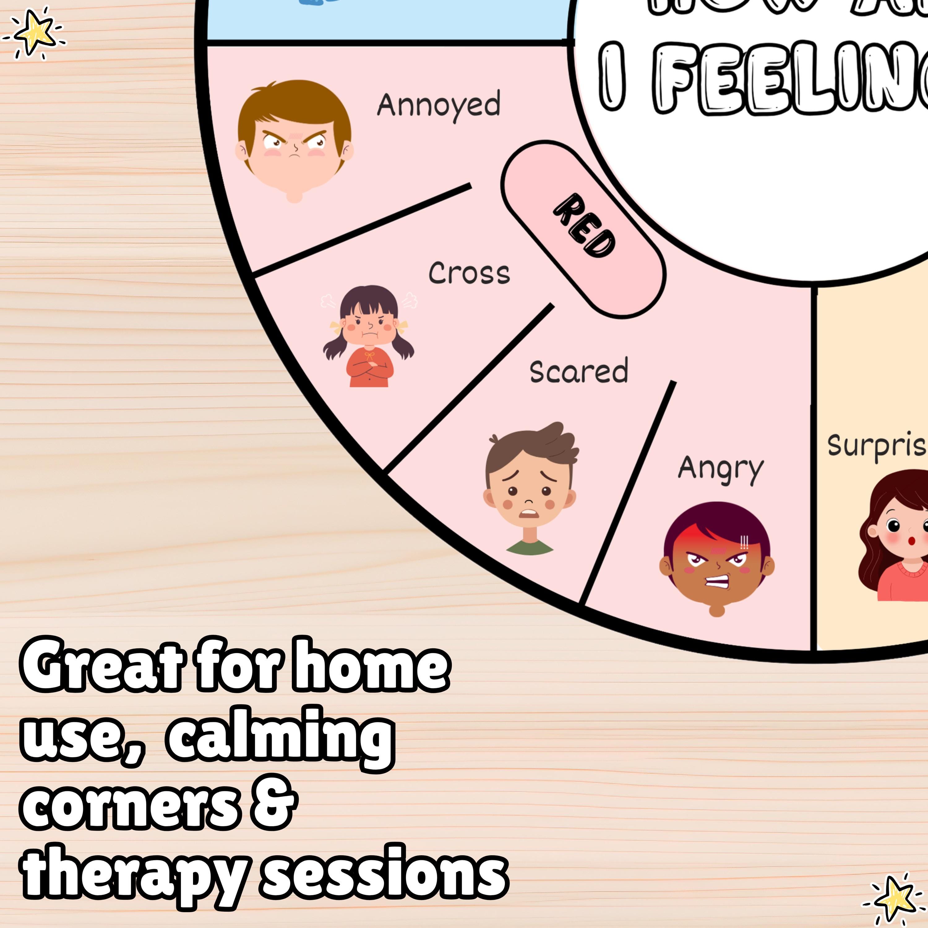 Printable Feelings Wheel, Emotions Wheel| Emotions Wheel Child SEL Tool ...