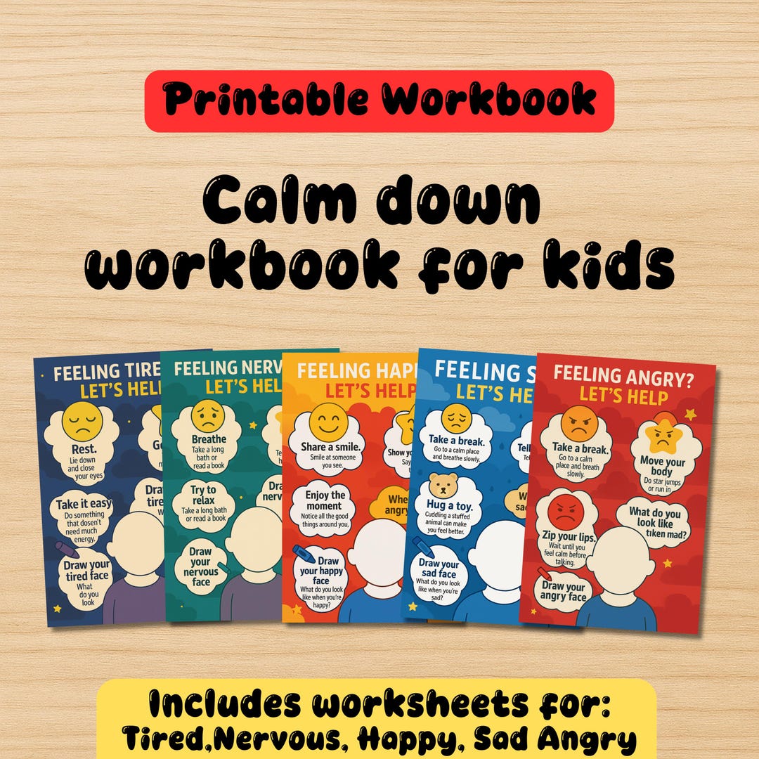 Kids Anger Management | Printable Worksheets | Emotional Regulation ...
