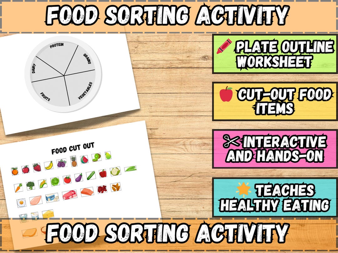 Meal Time Worksheet Fun Healthy Eating Printable for Kids - Etsy UK