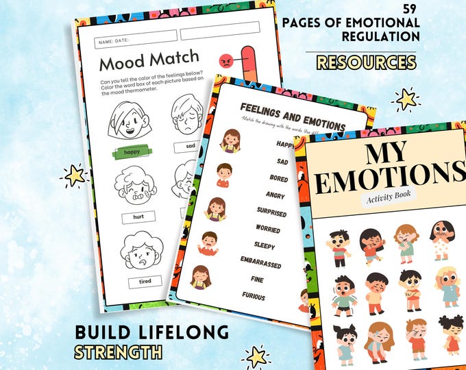Emotions Activity for Kids: Boy Version Feeling Chart (digital Download ...