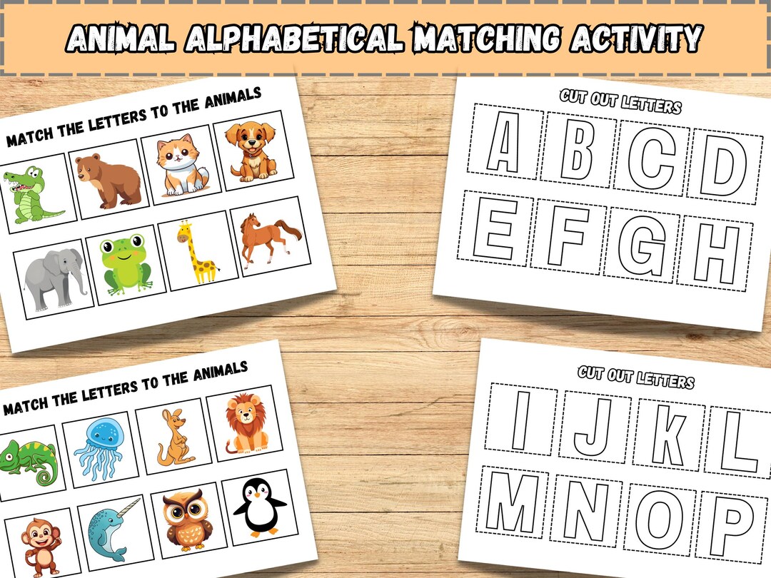 Animal Marching Game Alphabet Match Fun Way for Kids to Learn Letters ...