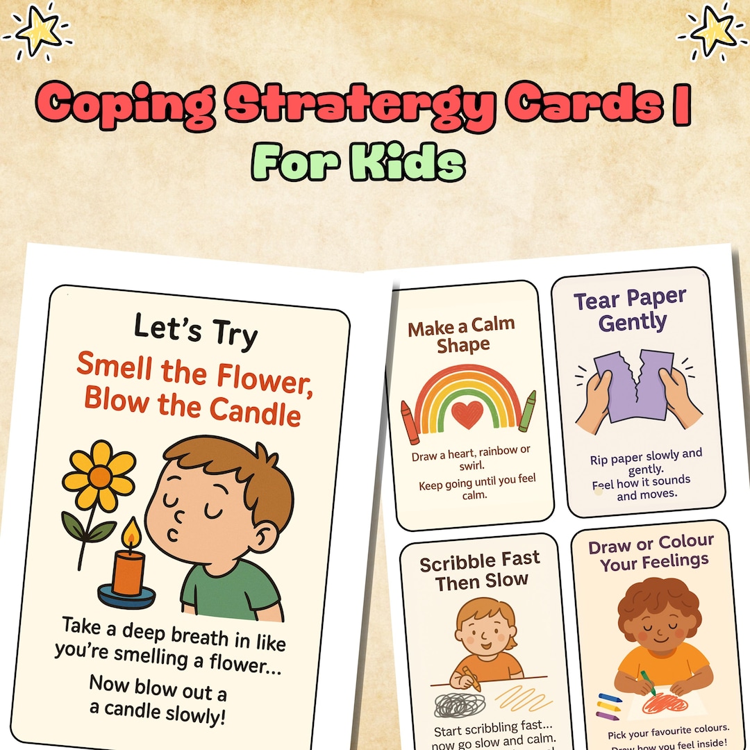 Printable Coping Skills Cards for Kids – Emotional Regulation ...