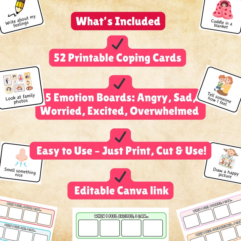 Calm Down Coping Skills Chart for Kids | Calm Down Corner Visual Aid ...