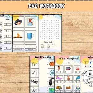 Boost Early Reading With Our CVC Workbook Digital Busy Book Fun ...