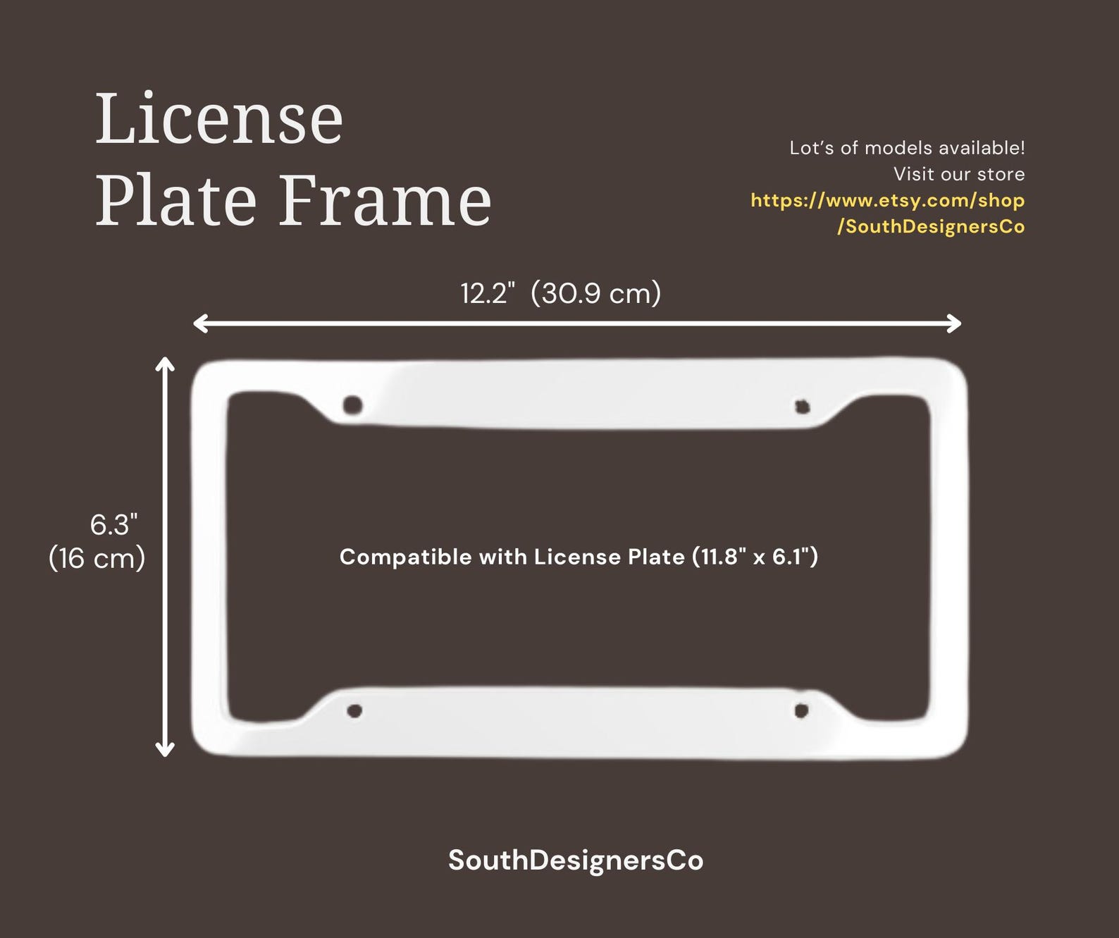 Western Cactus Print Design License Plate Frame, Cactus Theme - Etsy
