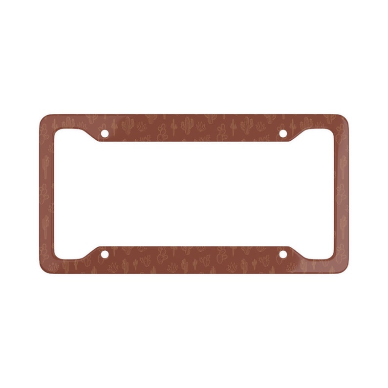 Western Cactus Print Design License Plate Frame, Cactus Theme - Etsy