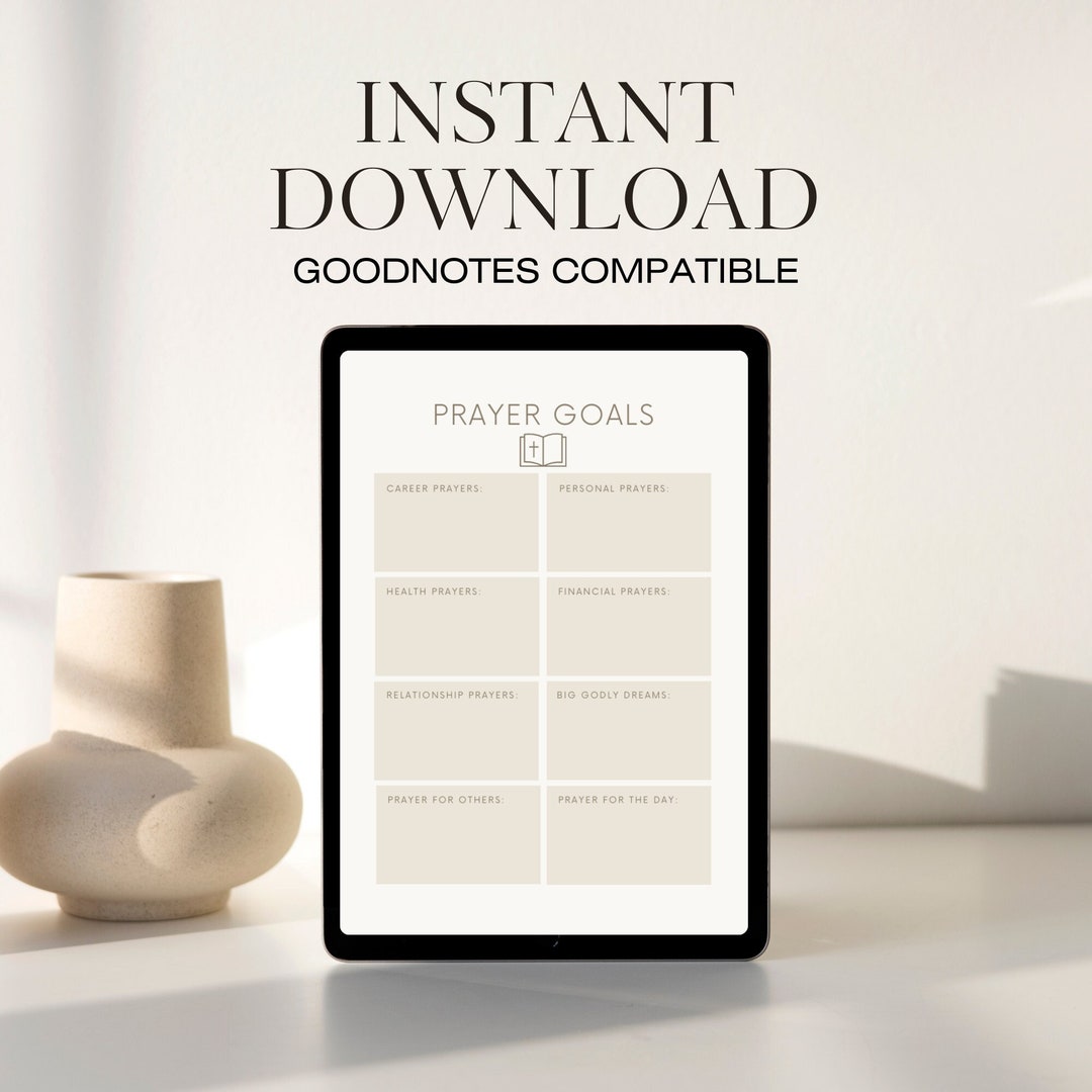 Digital Prayer Goals Note-taking, Prayer Note Taking, Goodnotes ...