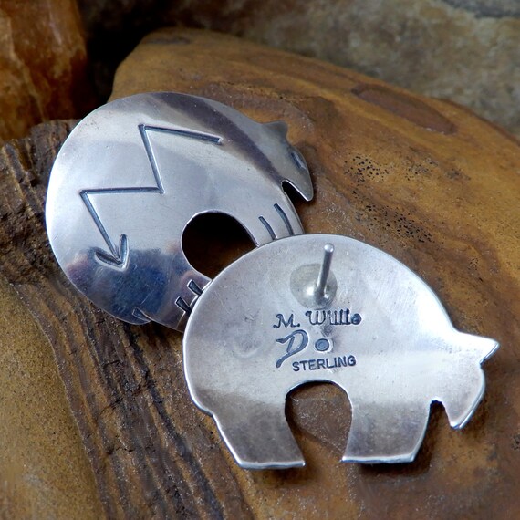 Bear Earrings, Native American, Joe Delgarito, M. Wil… - Gem