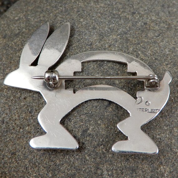 Rabbit Pin, Native American, Joe Delgarito, Signed St… - Gem