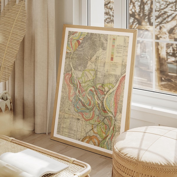 Harold Fisk Map - Etsy