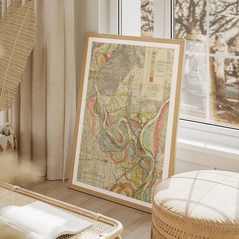 Harold Fisk Map - Etsy