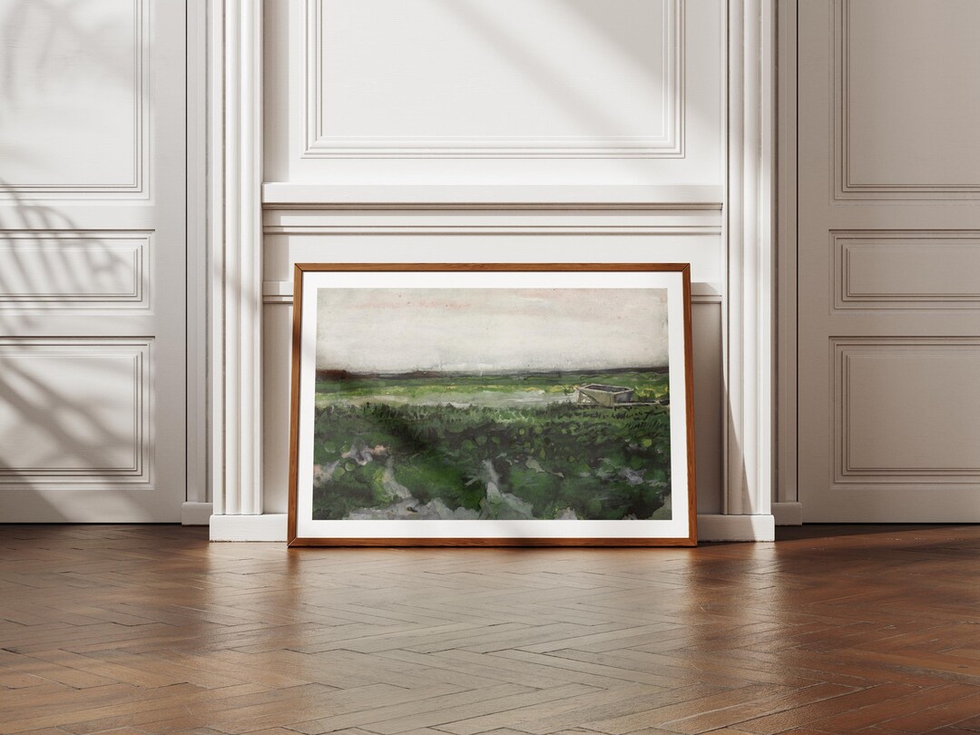 Van Gogh Landscape With Wheelbarrow Print - 1883 Countryside Wall Art ...