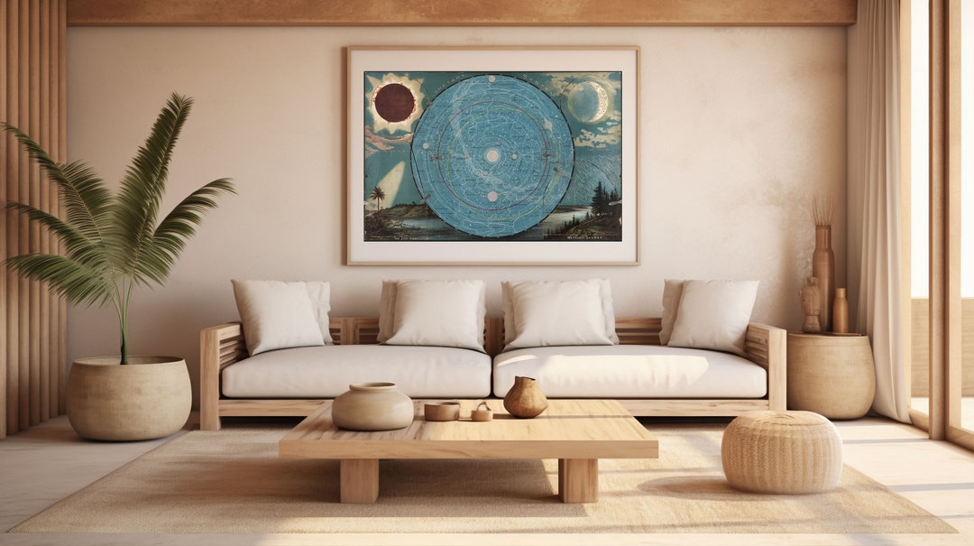 Planetary System Chart Depicting Eclipse of the Sun, the Moon, From ...