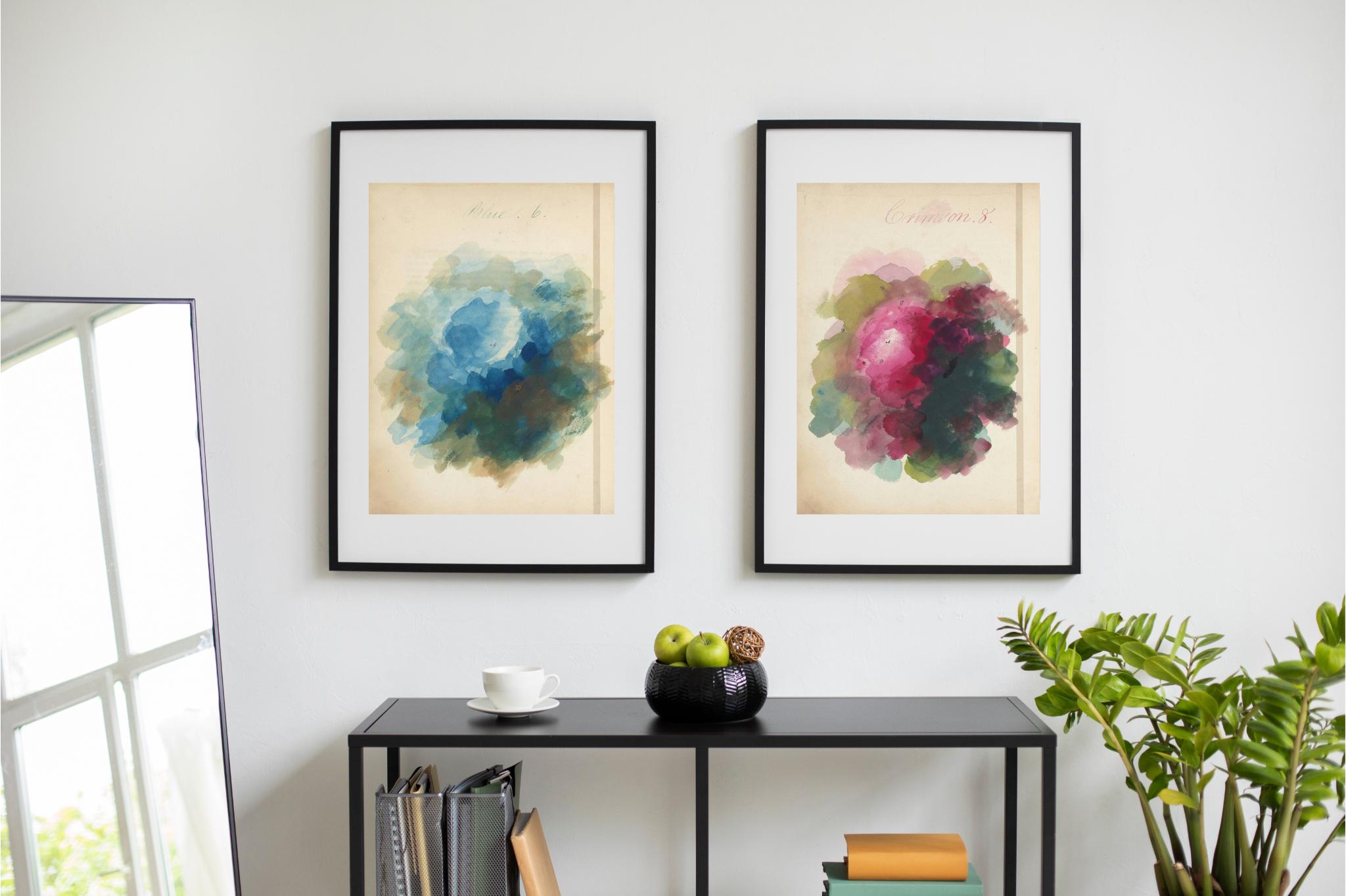 Color Theory Wall Art Print - Vibrant Vintage Color Wheel Chart - 'new ...