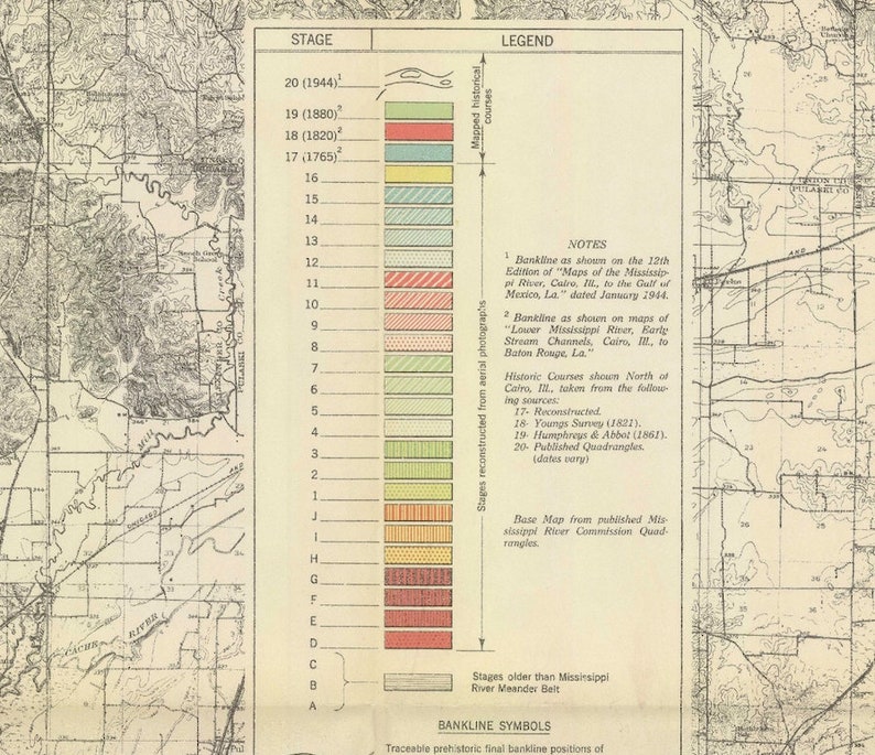 Ancient Courses: Mississippi River Meander Belt, Harold Fisk, 1944 ...
