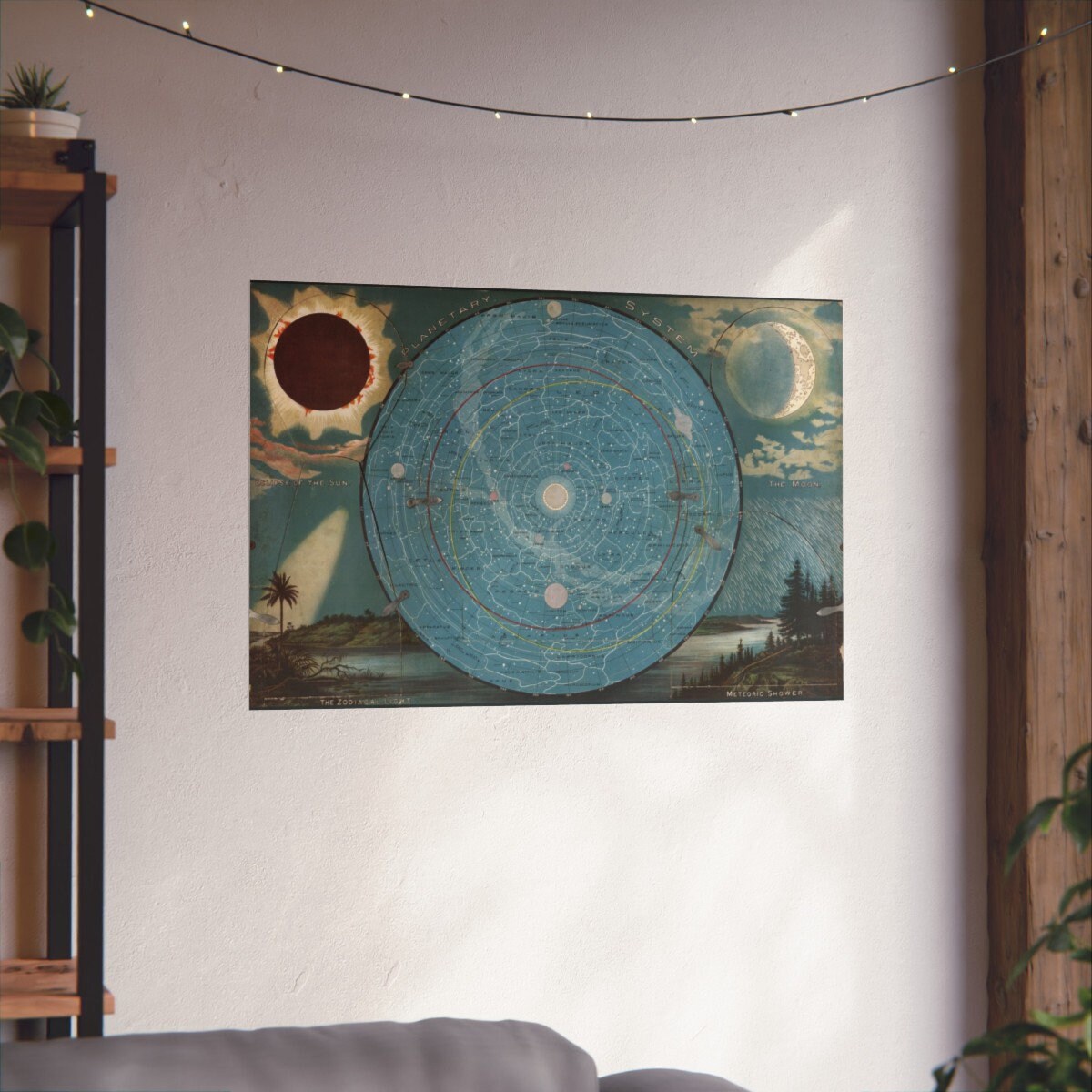 Planetary System Chart Depicting Eclipse of the Sun, the Moon, From ...
