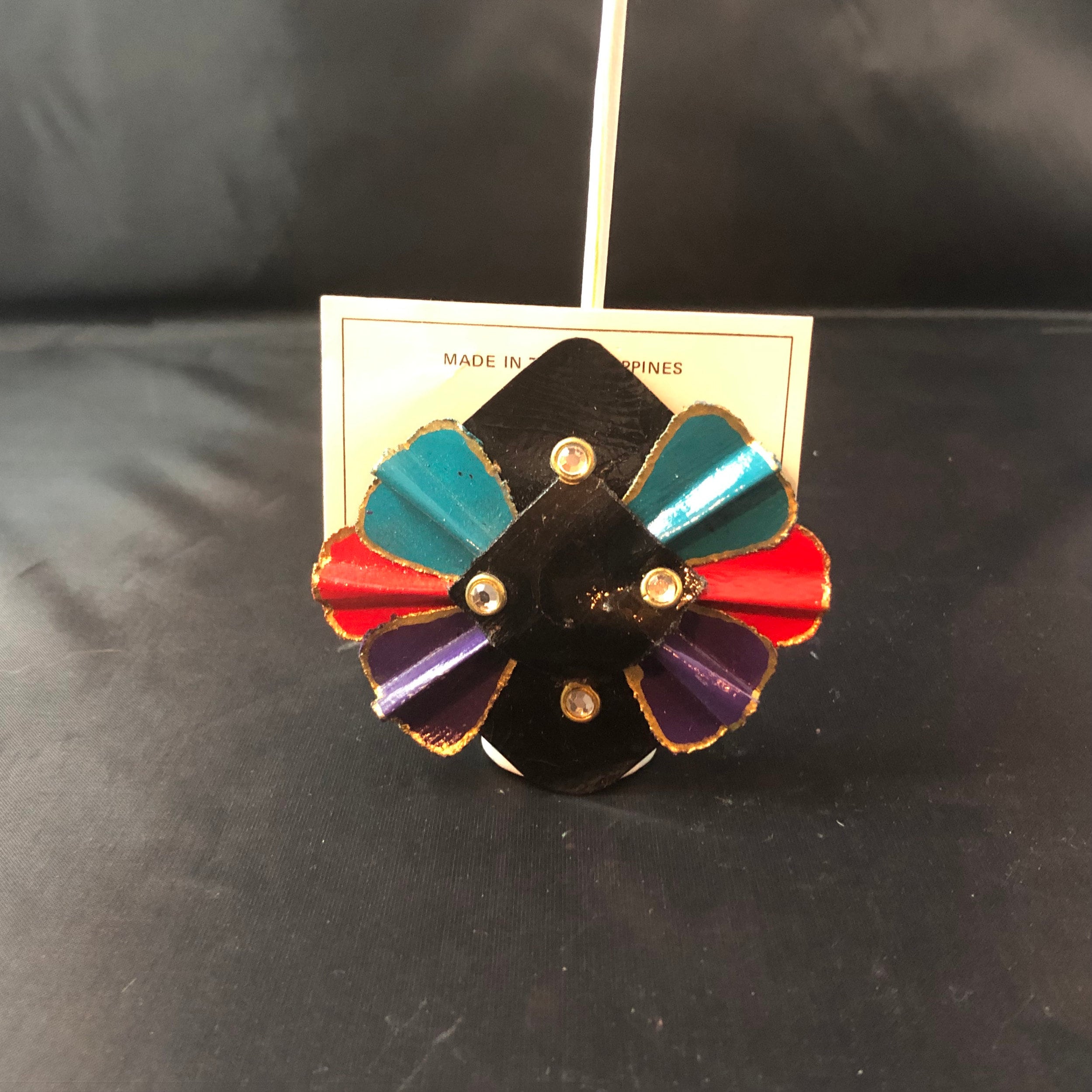 Vintage Brooch Pin Handmade in the Philippines Paper Painted - Etsy