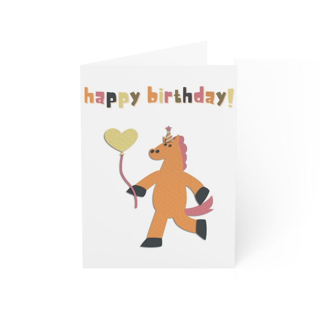 Printable Cute Party Animal Birthday Card, Fun Celebration Stationery ...