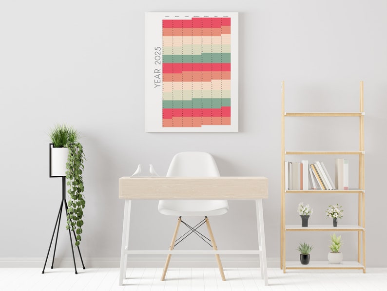 2025 Printable Full Year Giant Calendar 27x40 Poster Size - Etsy