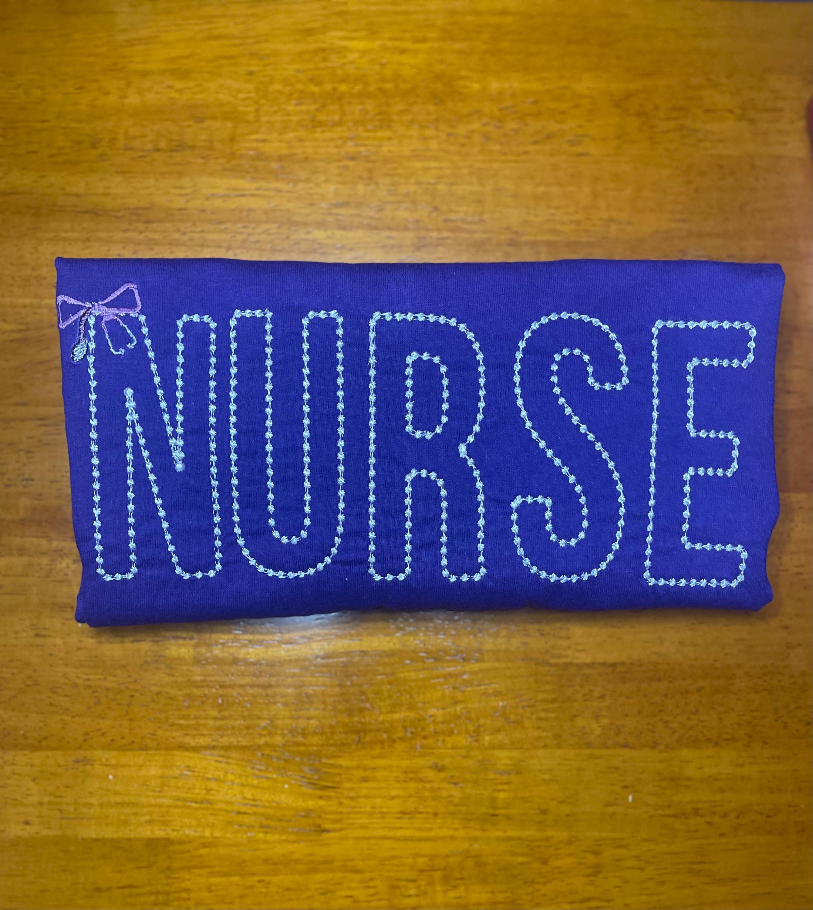 Nurse Stethoscope Bow PES Embroidery Digital File - Etsy