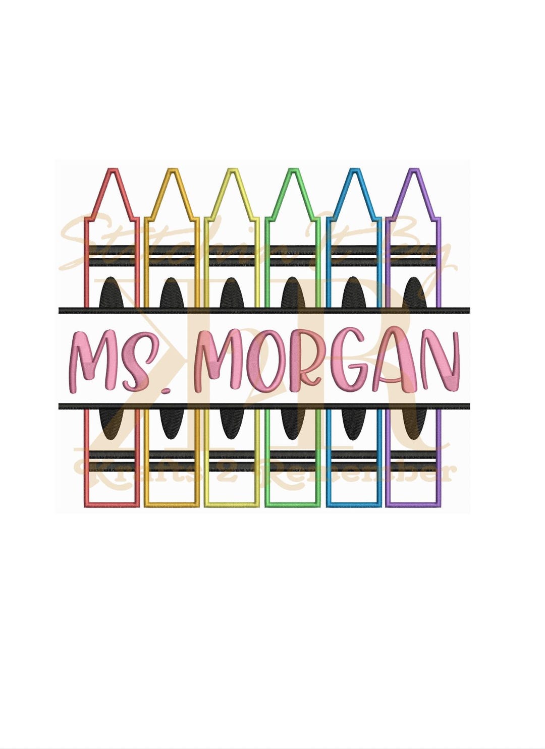 Teacher Embroidery PES File - Etsy