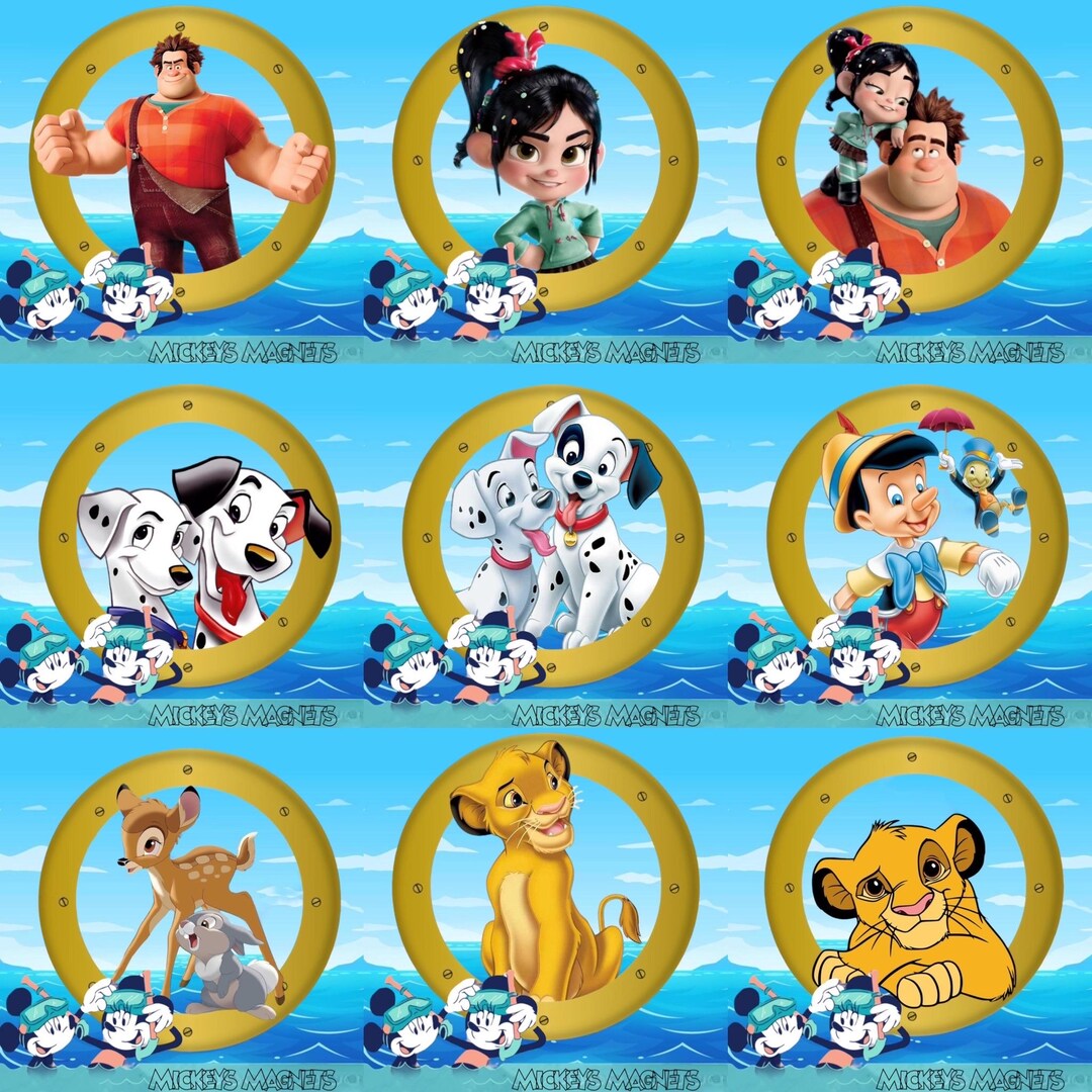 Disney-magneten, Wreck It Ralph , Vanellope ,pinocchio , 101 Dalmatians ...