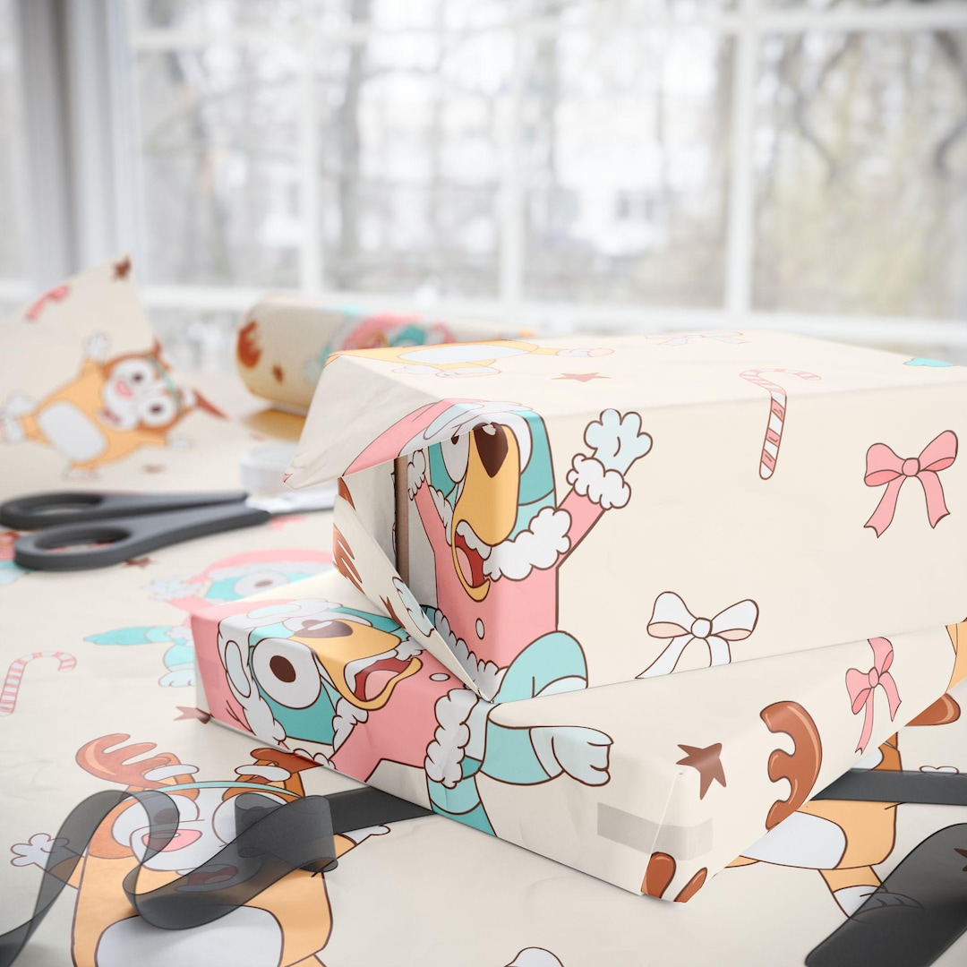 Wrapping Papers: Bluey & Bingo Gift Wrap, Birthday Present Wrapping ...