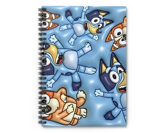 Bingo bluey Spiral Notebook Ruled Line - Etsy