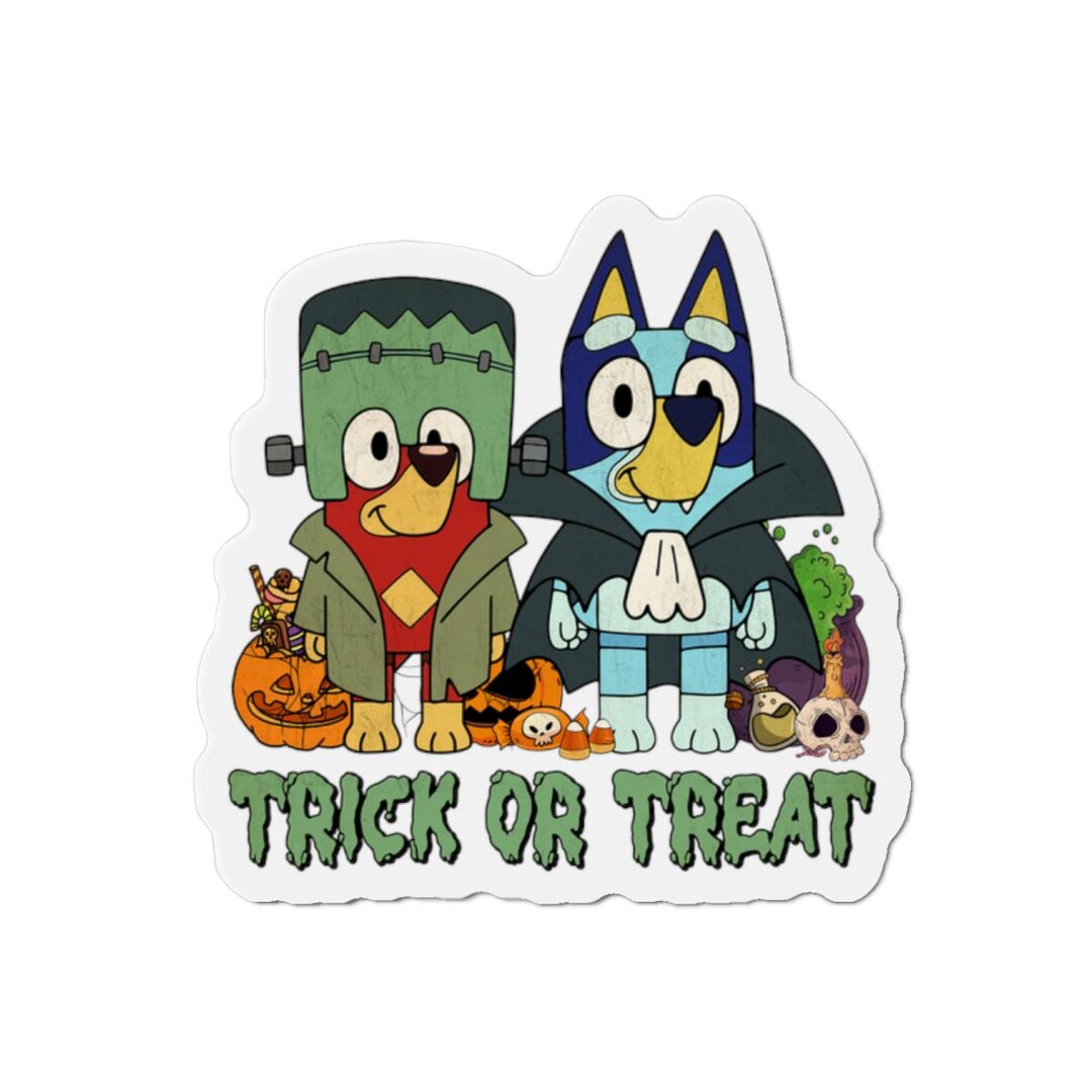 BLUEY Bluey and Rusty Halloween Die-cut Magnets - Etsy