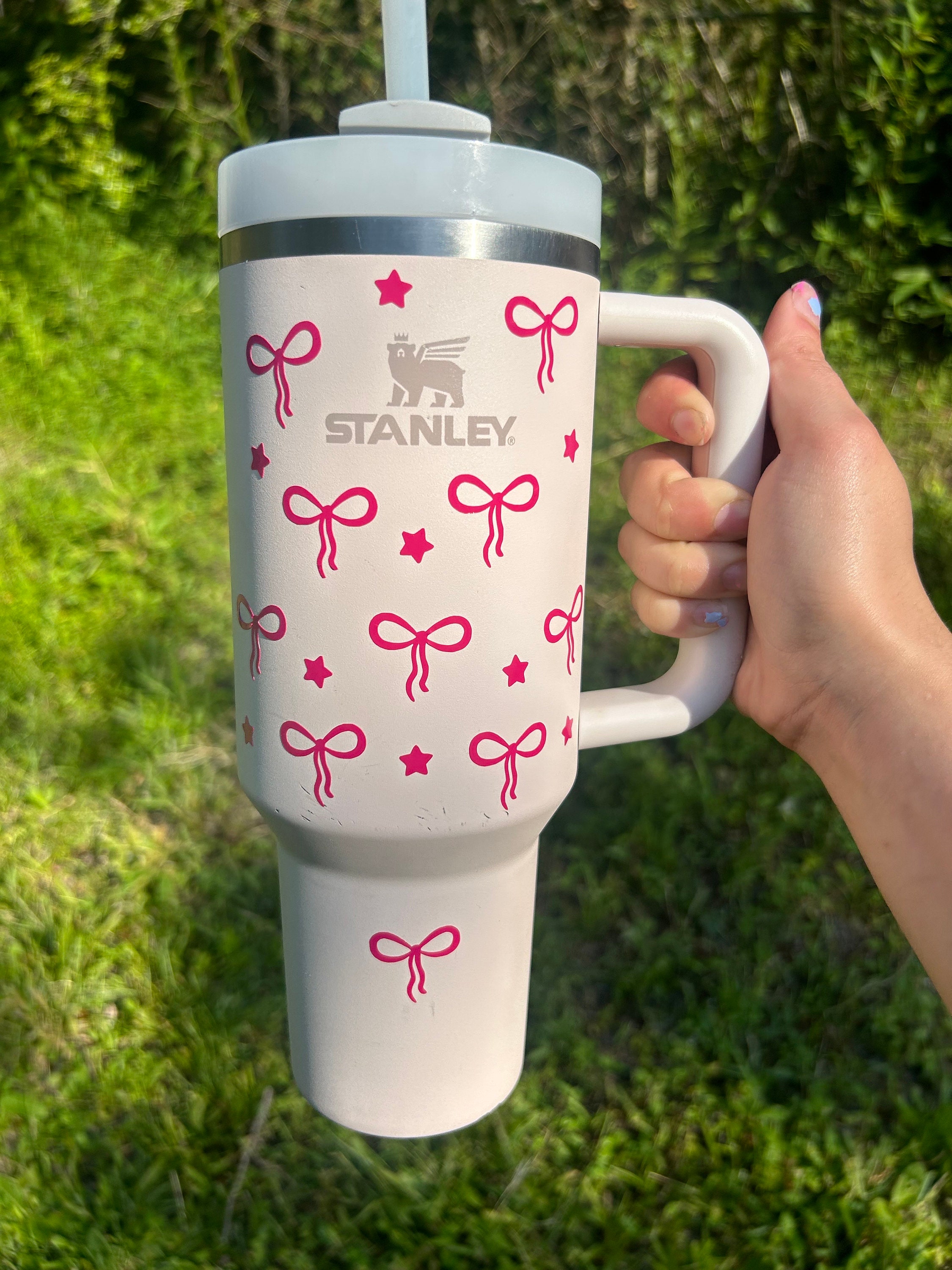 Stanley Cup/water Bottle/tumbler Bow and Stars Vinyl Decal (cup Not ...