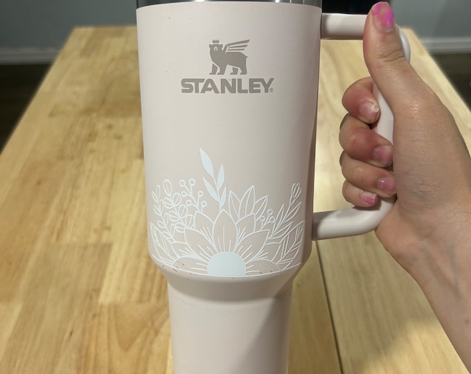Stanley Cup/water Bottle/tumbler Flower Vinyl Decal (cup Not Included ...