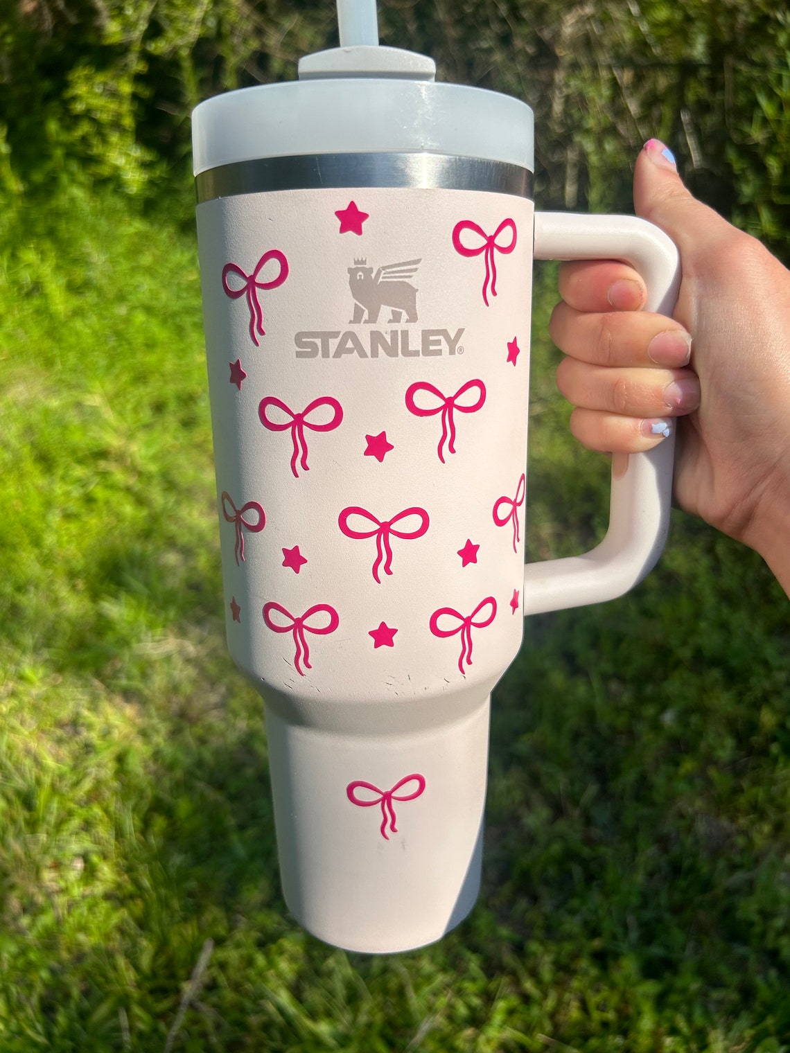 Stanley Cup/water Bottle/tumbler Bow and Stars Vinyl Decal (cup Not ...