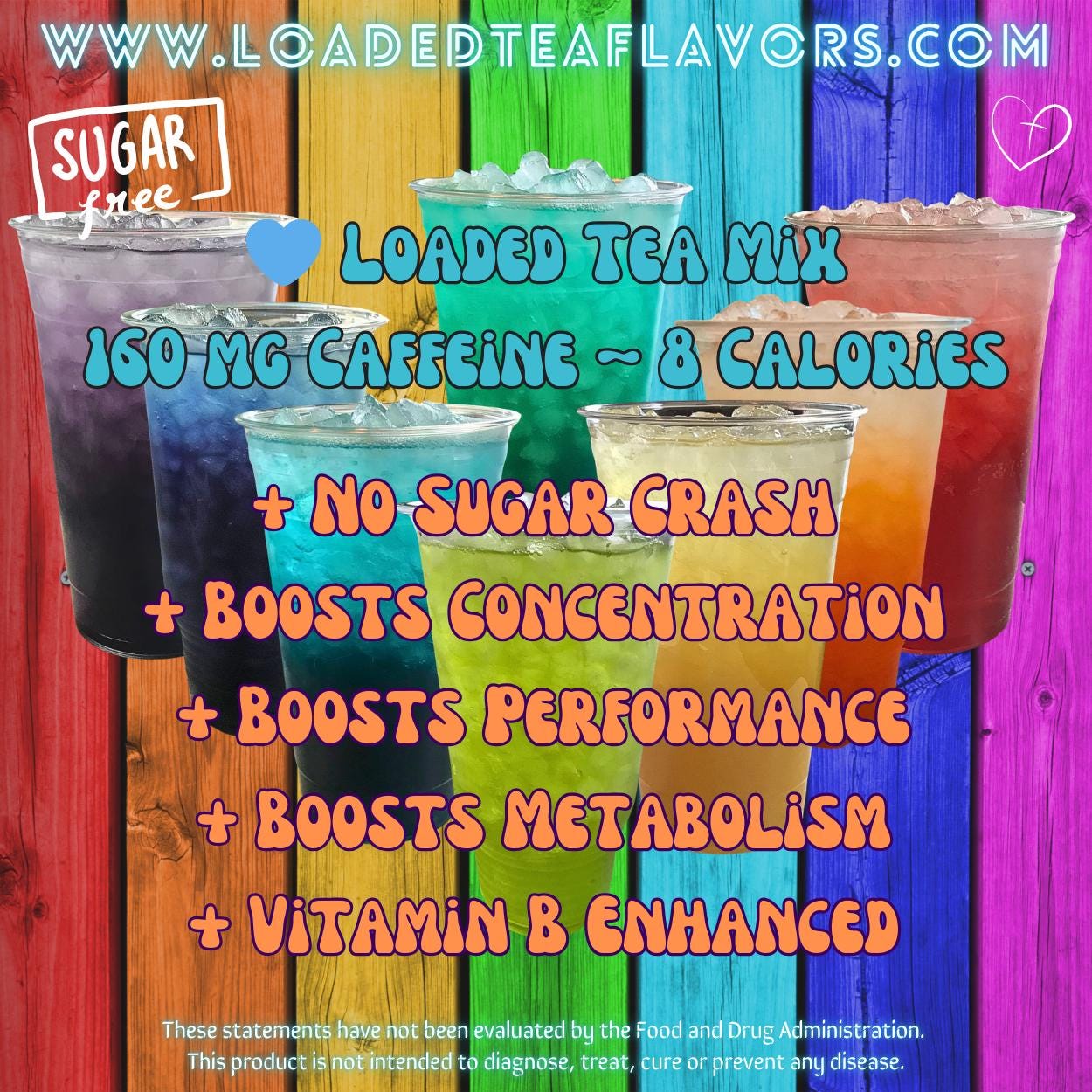 Loaded Tea Flavor Powder Energy Drink Mix Packets: BOMB POP Easy to ...