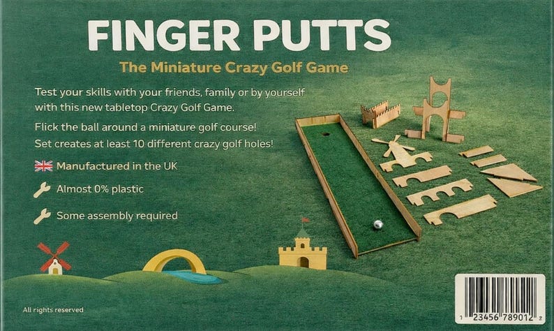 Finger Putts, Build Your Own 10 Hole Minature Crazy Golf Course ...