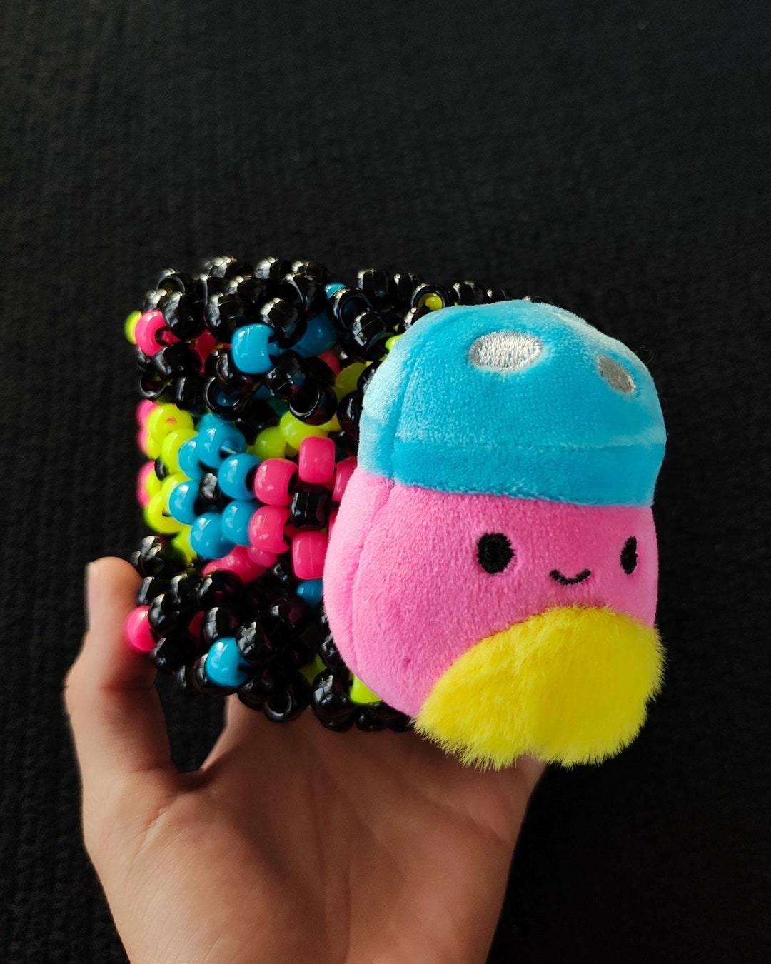 Neon Shroom Garden Rotating Squish Kandi Cuff - Large - Etsy