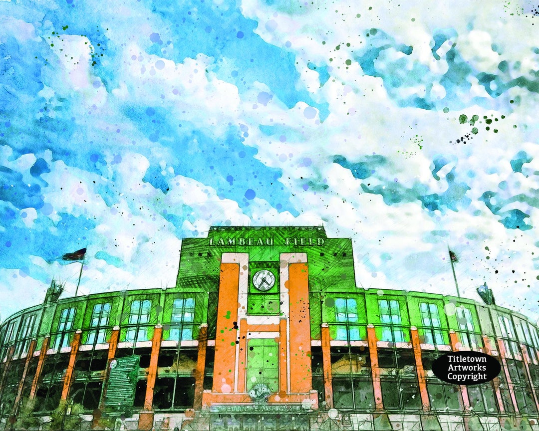 Lambeau Field Painting Artwork on Glossy Heavyweight Paper - Etsy