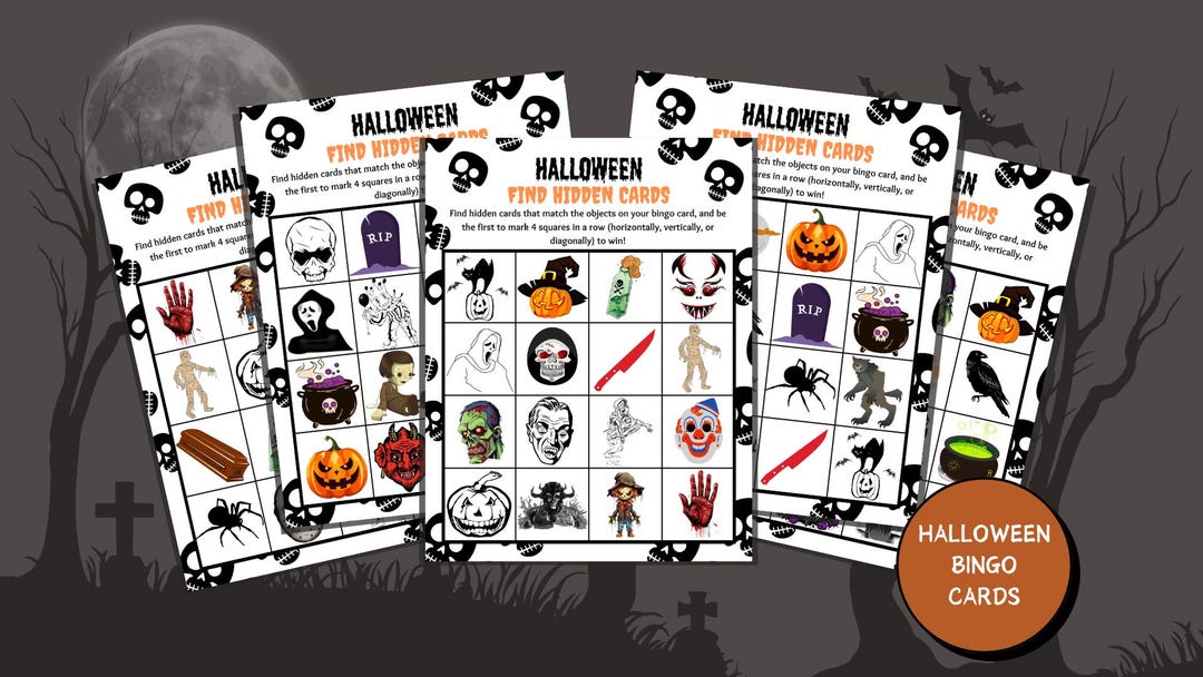Editable Halloween BINGO Scavenger Hunt Game, Edit With Canva, Print ...
