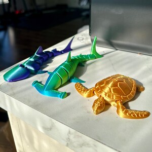 3D Printed Ocean Fidget Animals - 3 Pack | Sensory Toy | Stress Relief ...